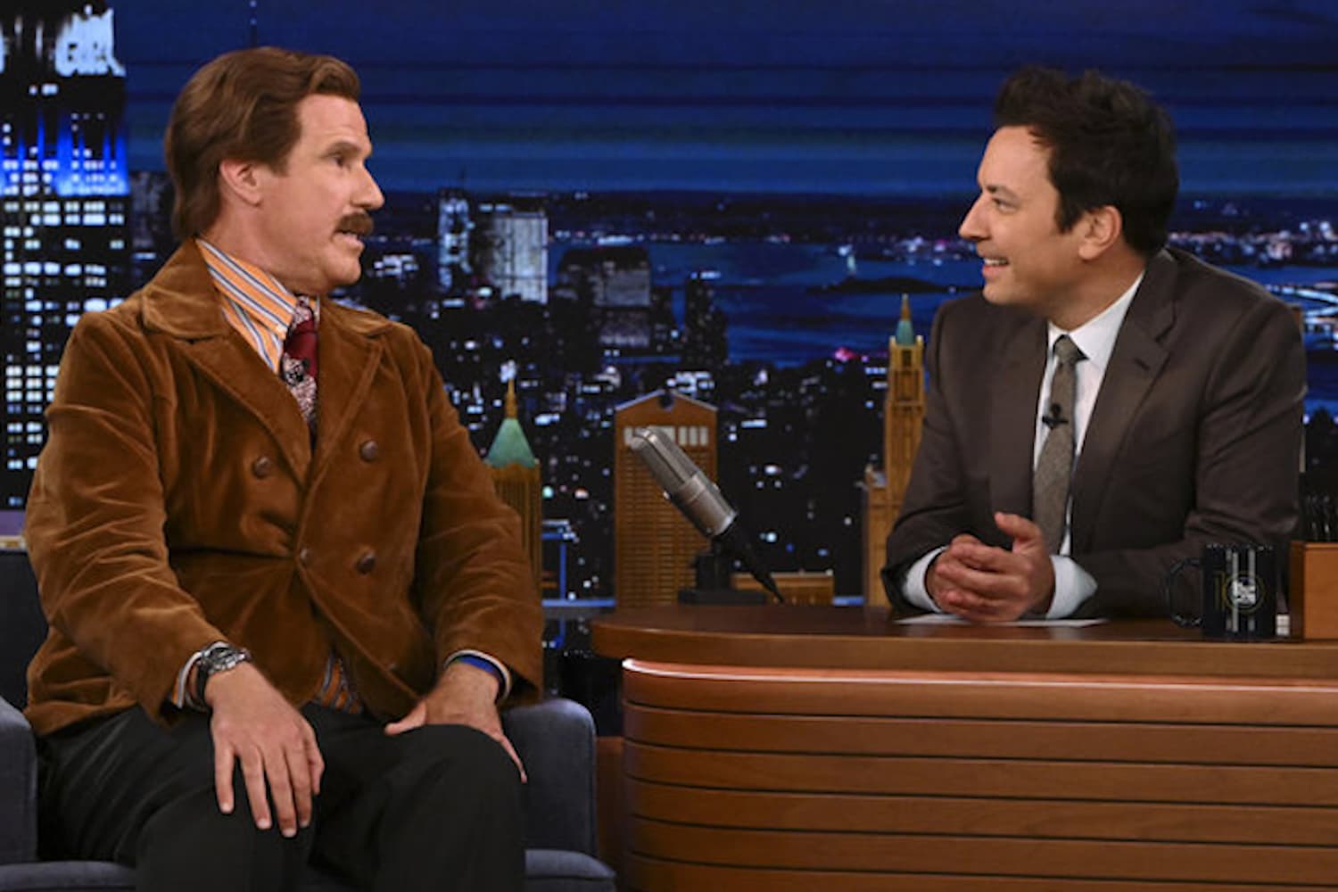 Ron Burgundy Crashes Will Ferrell’s Tonight Show Appearance - LateNighter