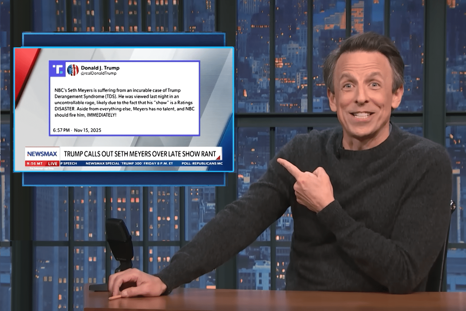 Seth Meyers Mocks Trump’s Latest Attack: 'They Said My Name on TV ...