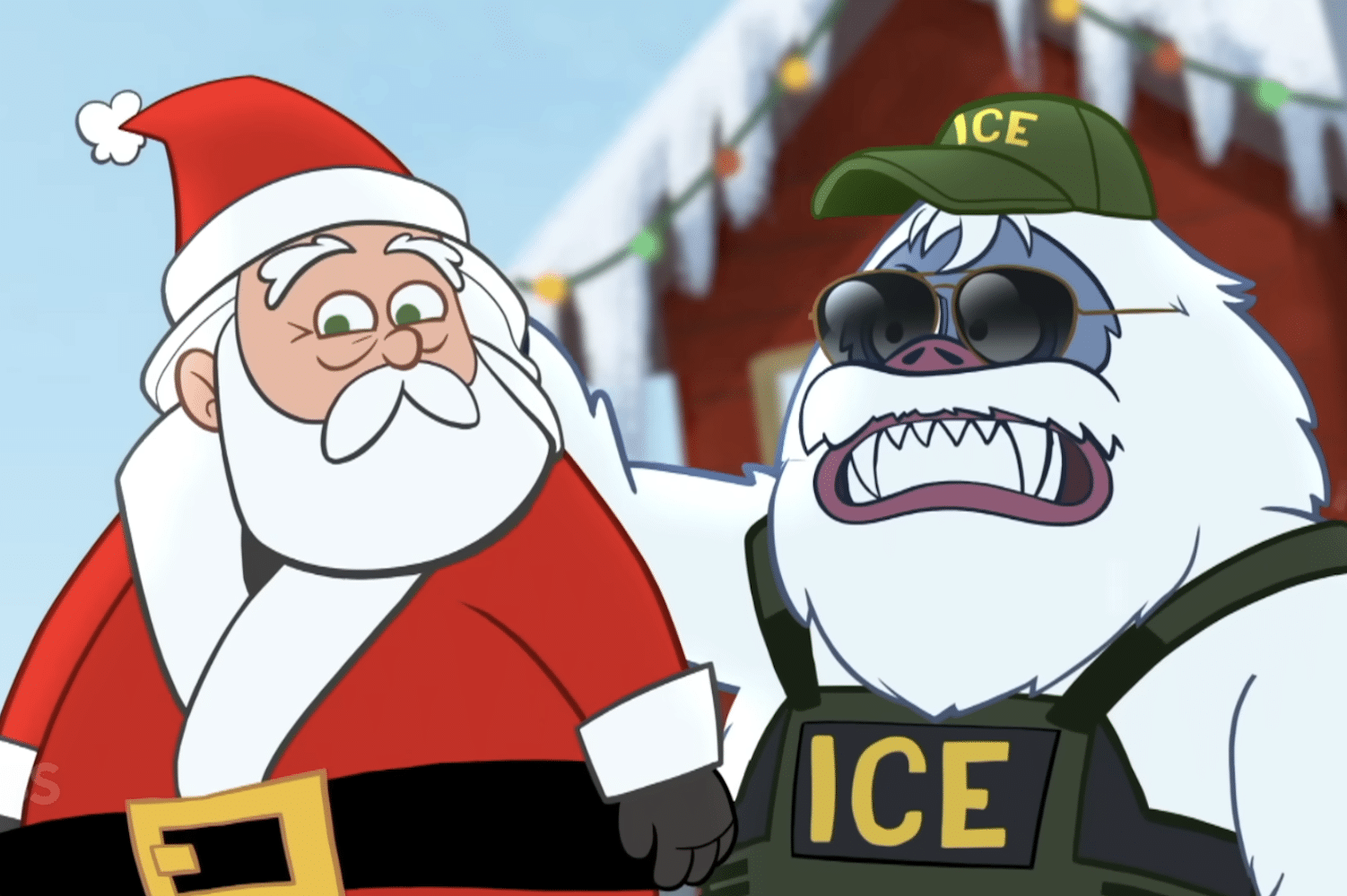 In Final 'Late Show' Holiday Cartoon, ICE Detains Santa, Elves