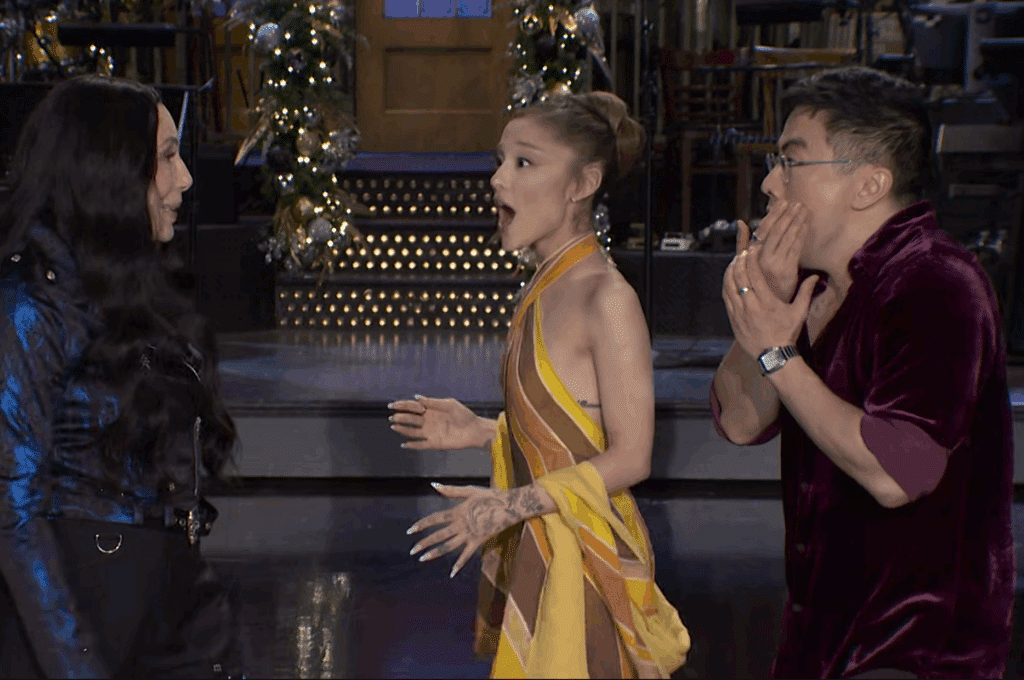 SNL's Bowen Yang Thrilled to Be Slapped by Cher in Christmas Promo