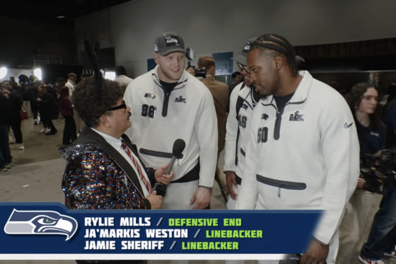 Jimmy Kimmel Live's Guillermo Interviews Super Bowl Players