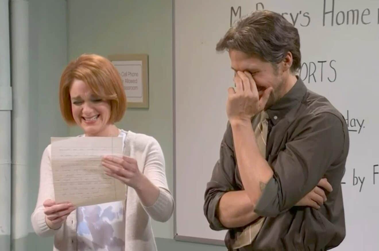 SNL: Ryan Gosling and Ashley Padilla Break, Lots, in Classroom Sketch