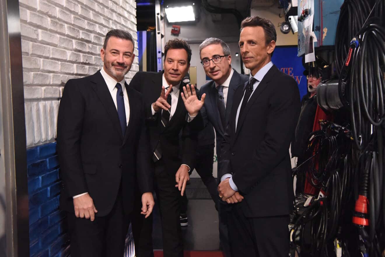 First Look Photos: Stephen Colbert Hosts 'Strike Force Five' Reunion ...