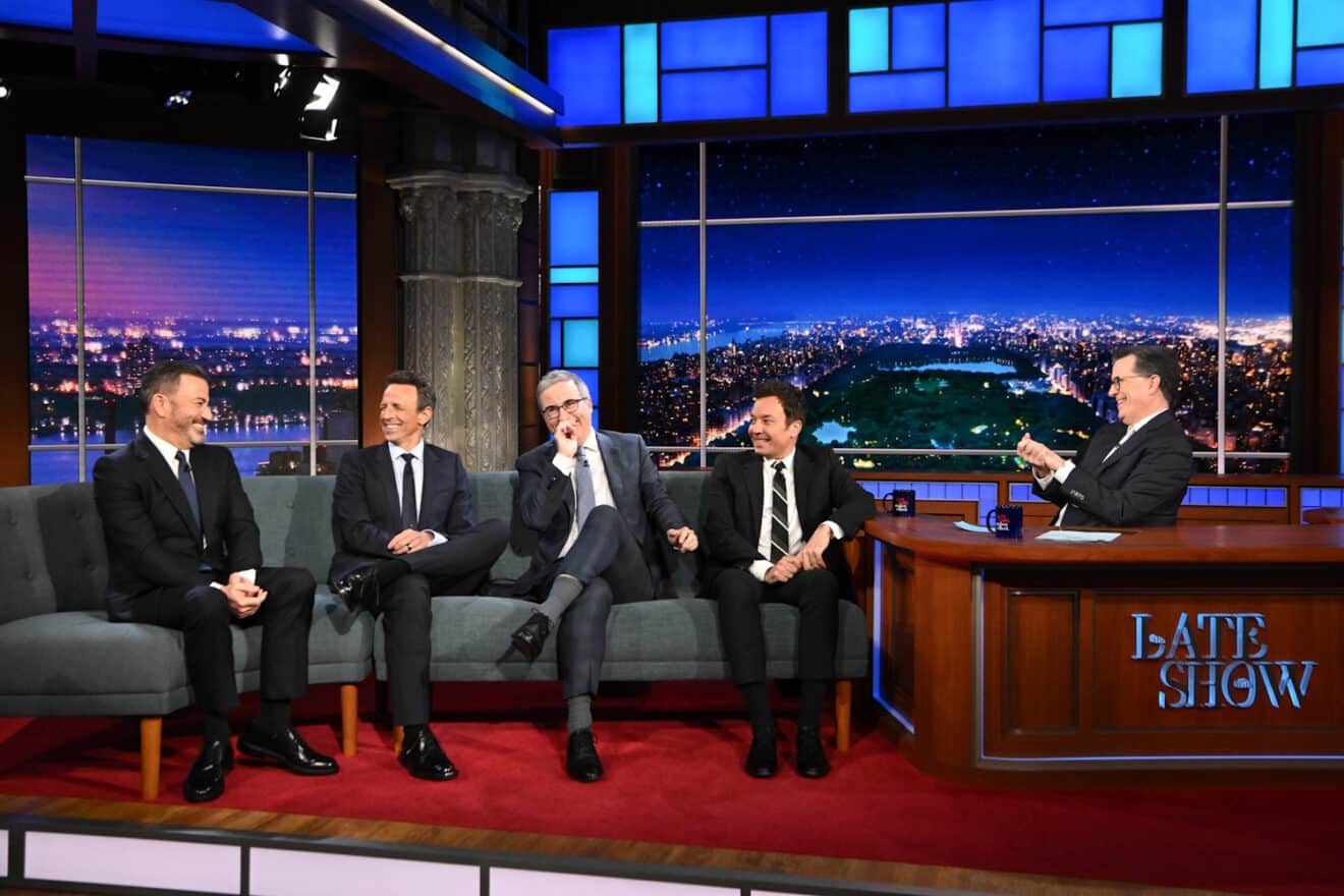 First Look Photos: Stephen Colbert Hosts 'Strike Force Five' Reunion ...